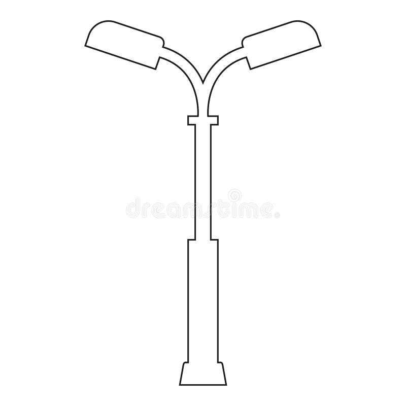 Street Lamp Light Outline Silhouette Stock Illustrations – 482 Street ...