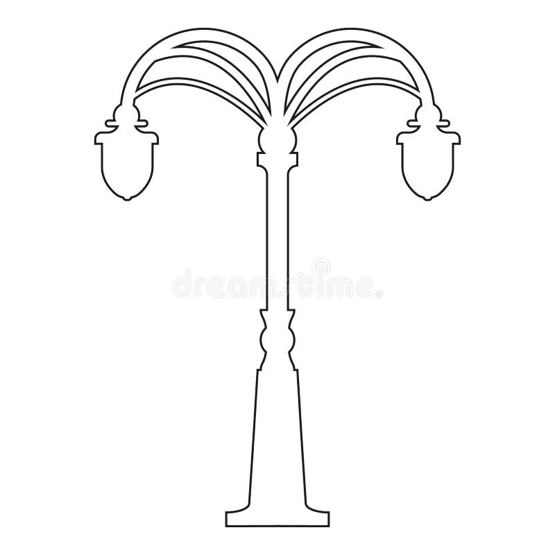 Street Lamp Light Outline Silhouette Stock Illustrations – 1,179 Street ...