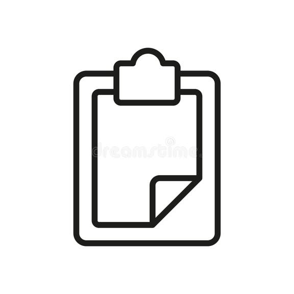 Outline Style Clipboard Ideal for Checklist UI or Productivity ...