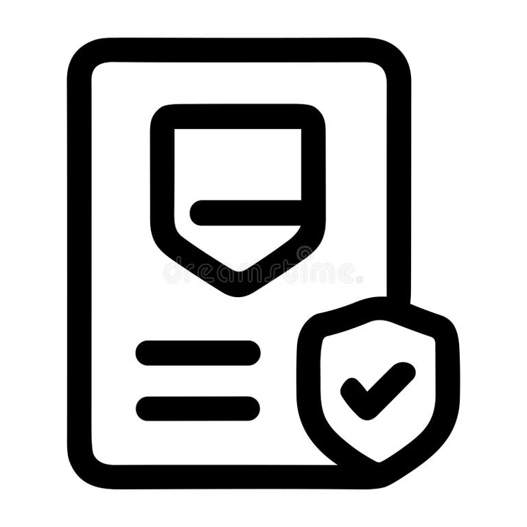 Document Security Outline Stock Illustrations – 27,300 Document ...