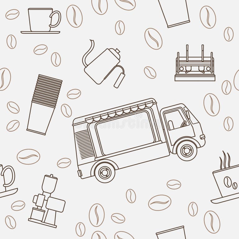 Mobile Coffee Van Stock Illustrations – 2,184 Mobile Coffee Van Stock ...