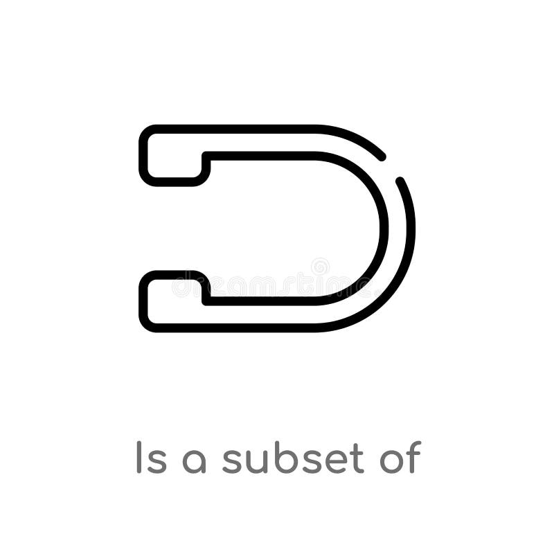Outline is Not a Subset Vector Icon. Isolated Black Simple Line Element ...