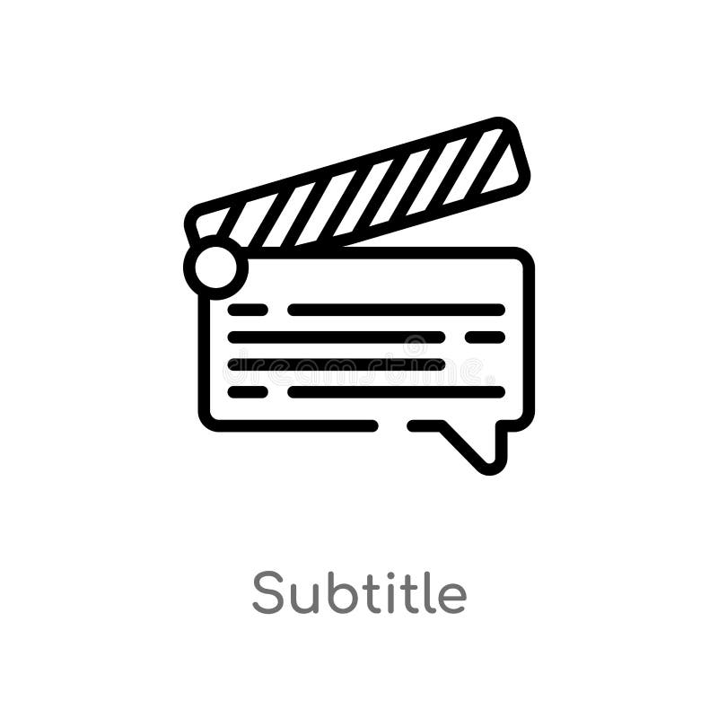 Subtitle Icon On White Background. Simple Element Illustration From ...