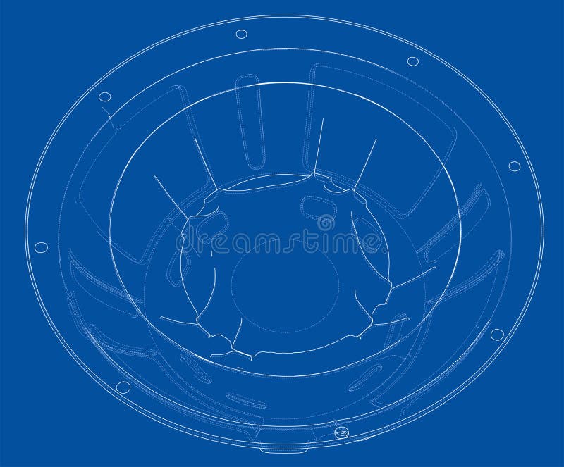 Outline Subwoofer Speaker. Vector Stock Vector - Illustration of ...