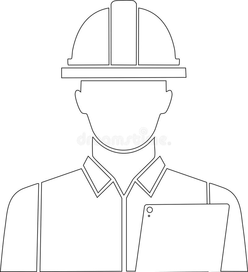 Outline of Supervisors Engineers Managers and Foremen Holding Tablet ...
