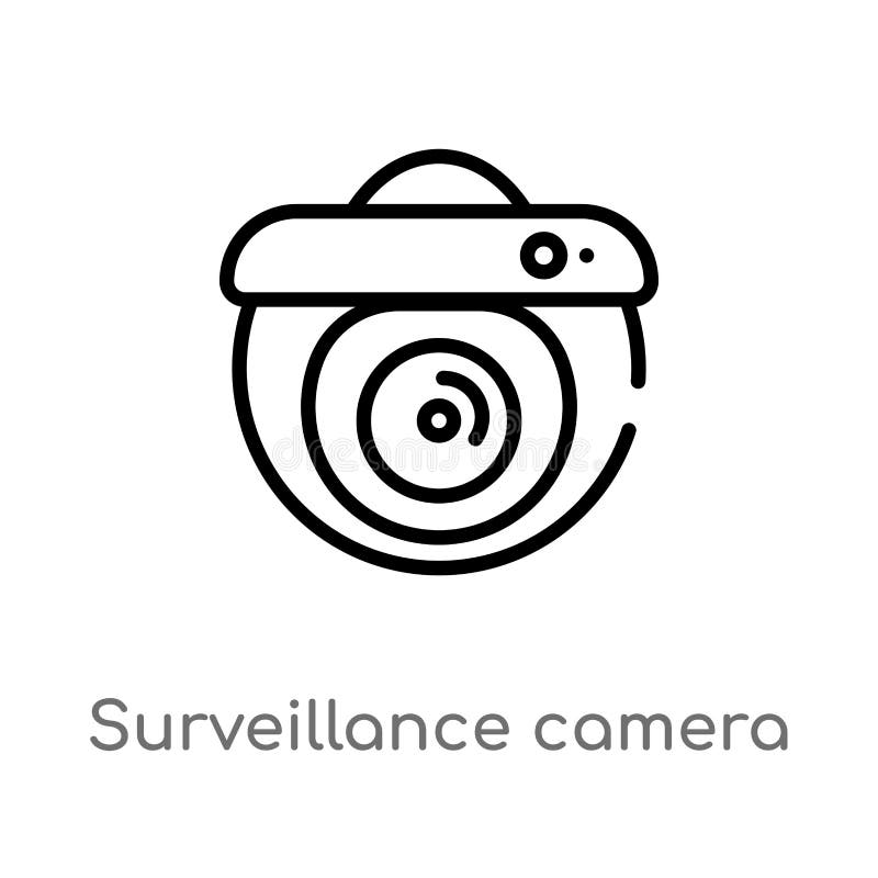 Set of Outline Surveillance Icons. Minimalist Thin Linear Web Icon Set ...