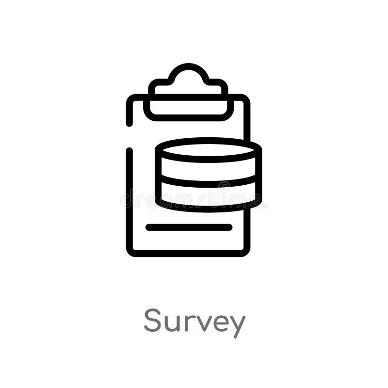 Survey Icon Isolated On Black Background Stock Vector - Illustration of ...