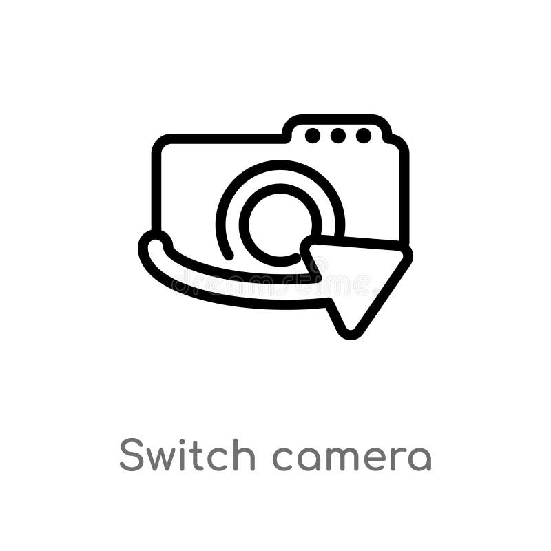 Switch Camera Icon on White Background. Simple Element Illustration ...