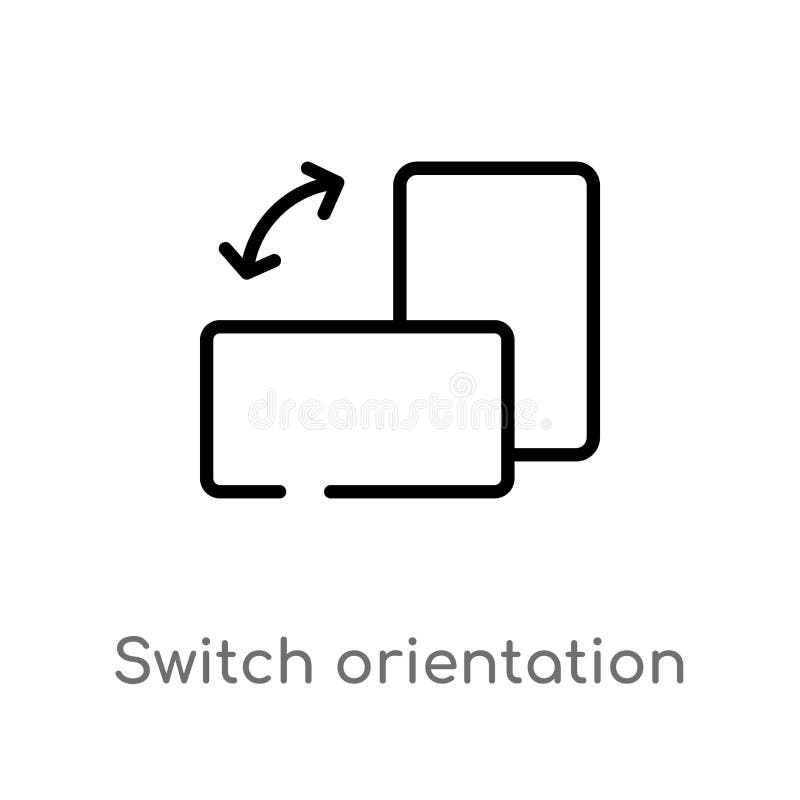 Switch Orientation Button Icon in Filled, Thin Line, Outline and Stroke ...