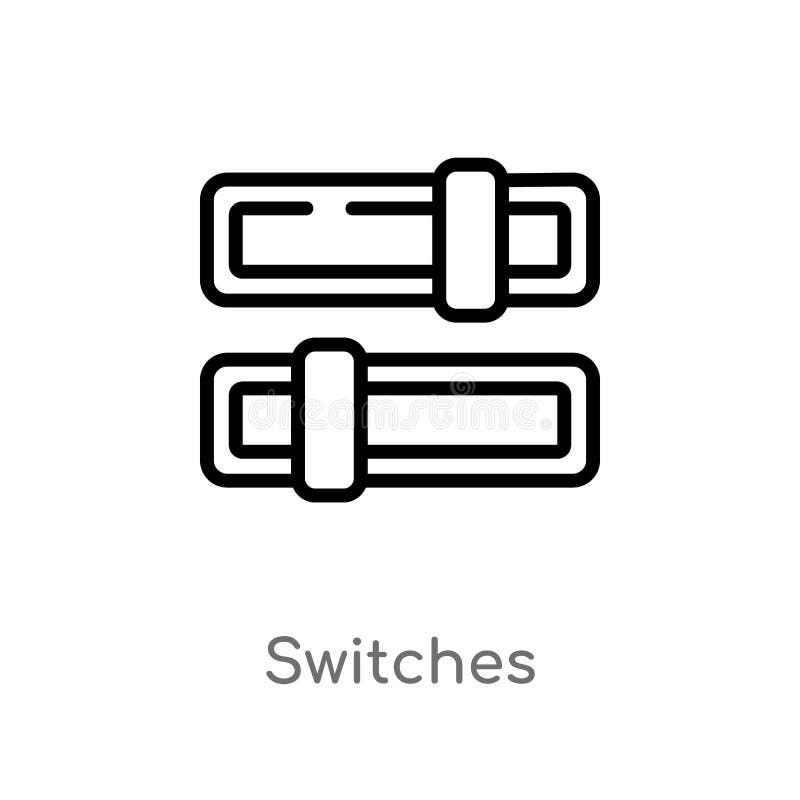Outline Switches Vector Icon. Isolated Black Simple Line Element ...