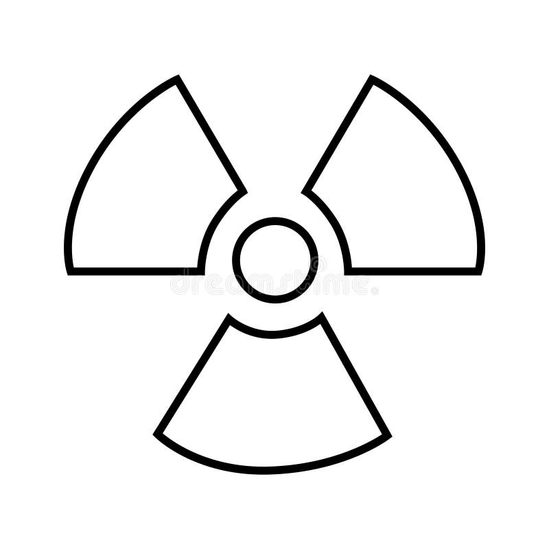 Outline Symbol of Radiation. Nuclear Explosion Danger and Toxic Stock ...