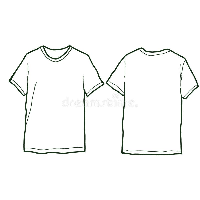 Outline T-shirt Vector Drawing Pattern Design Sketch Stock Vector ...