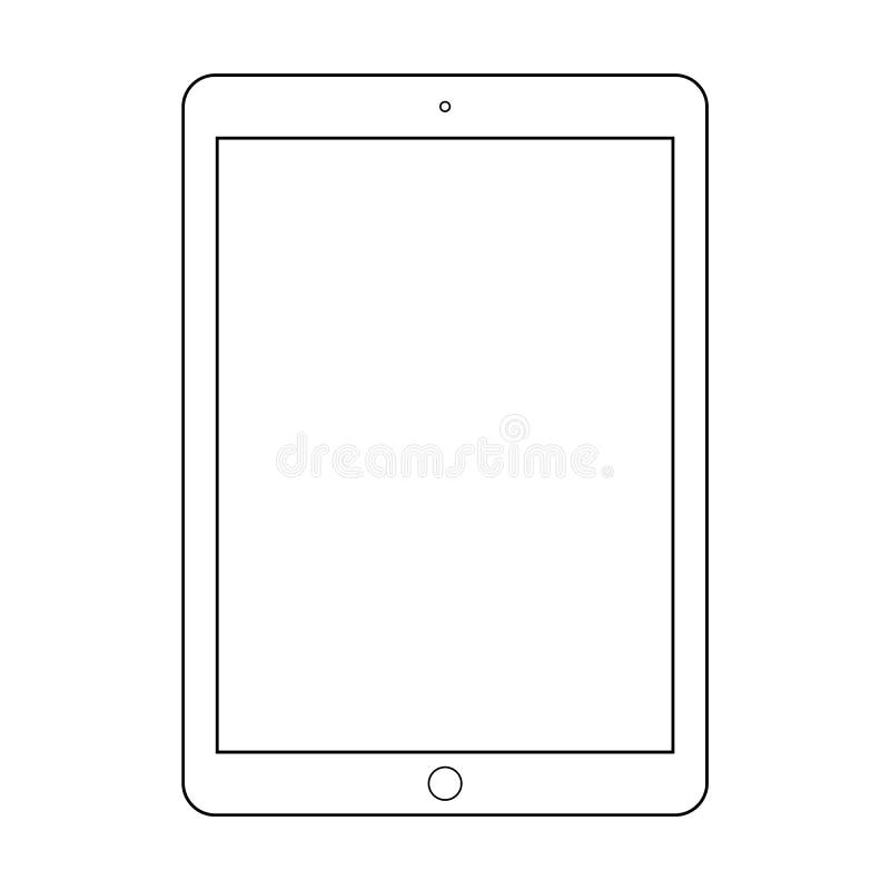 Outline Tablet Vector Eps10. Tablet Outline Ipad Style Icon. Stock ...