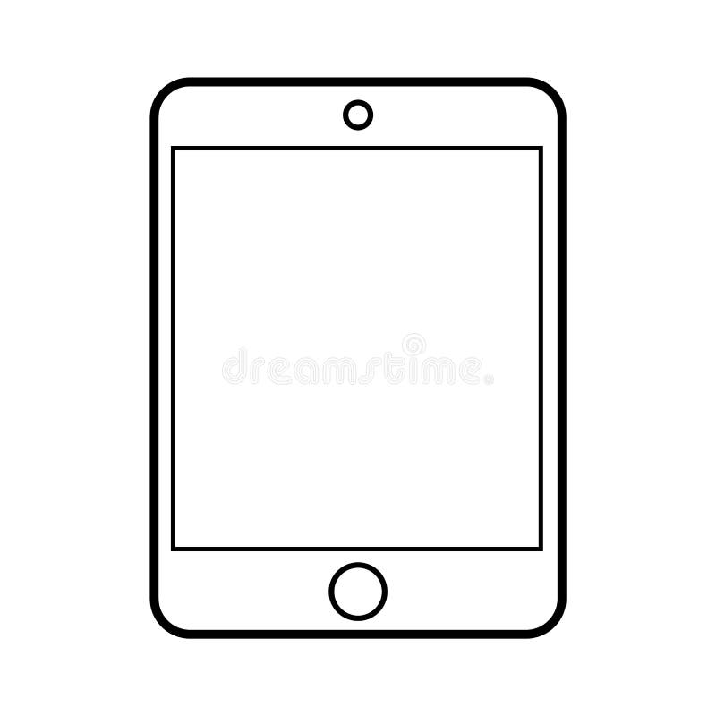 Outline Tablet Vector Eps10. Tablet Outline Ipad Style Icon. Stock ...