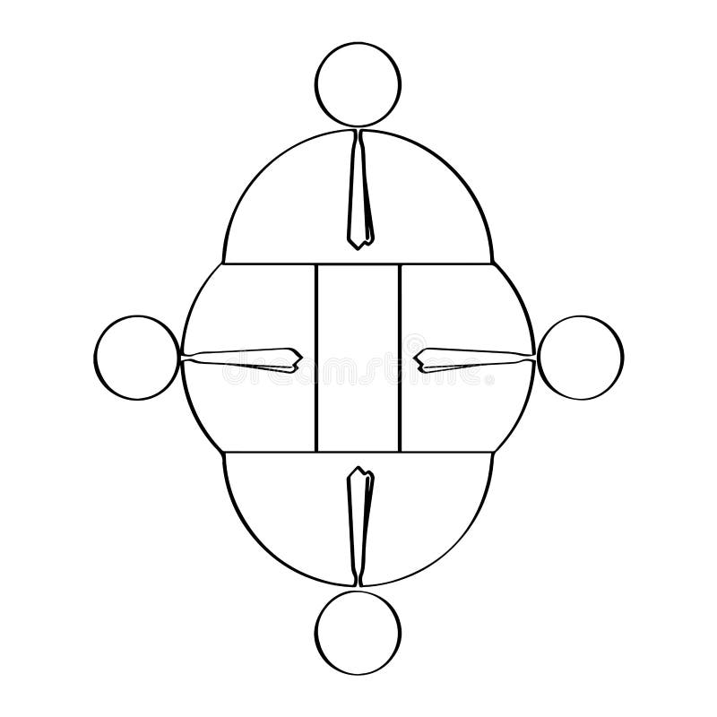 Isolated teamwork outline stock vector. Illustration of group - 140621528