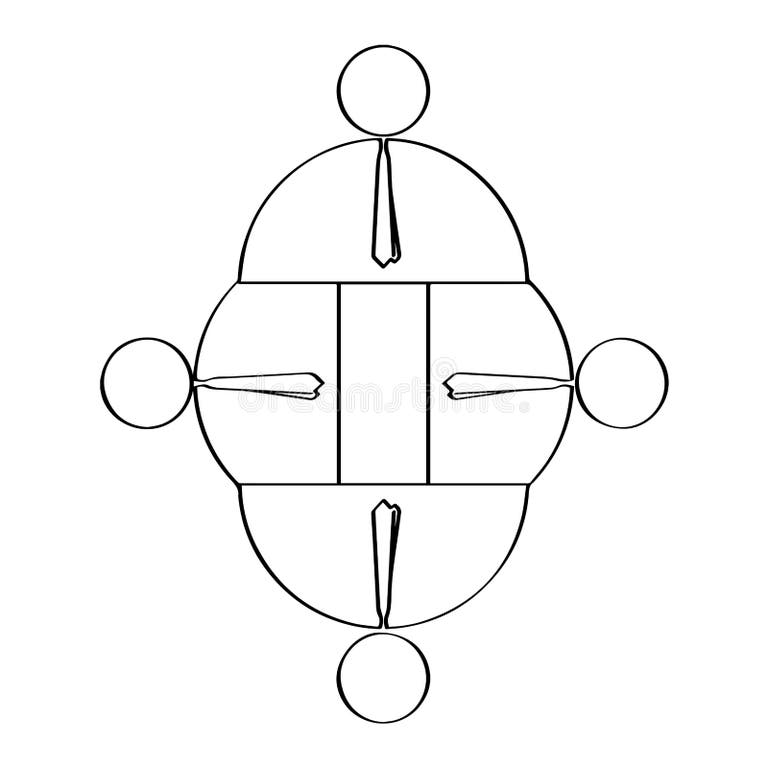 Isolated teamwork outline stock vector. Illustration of group - 140621528