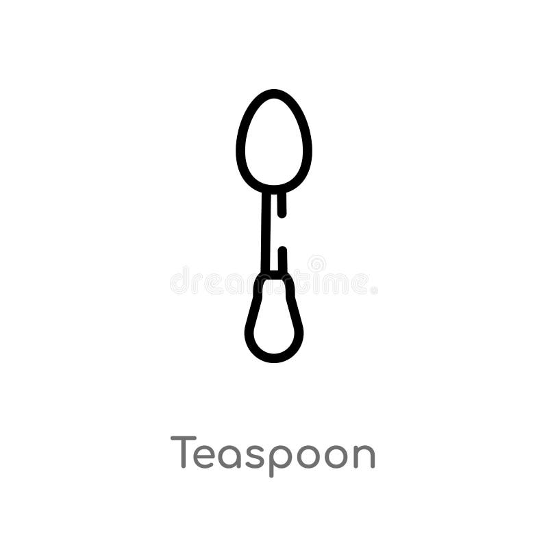 Teaspoon Icon in Different Style Vector Illustration. Two Colored and ...