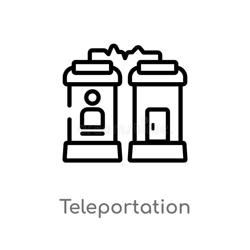 Outline Teleportation Vector Icon. Isolated Black Simple Line Element ...