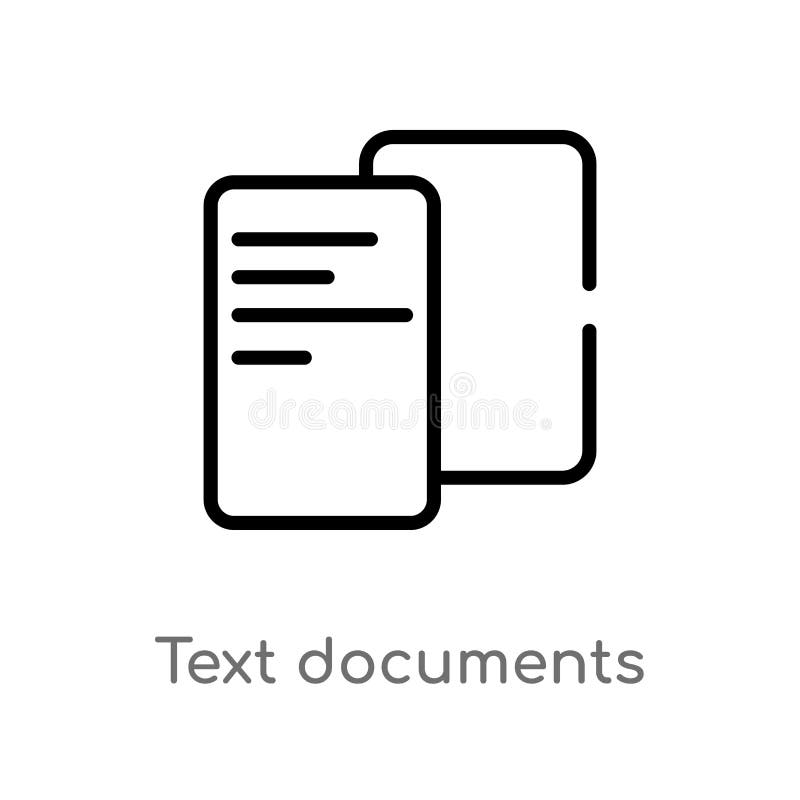 Outline Text Out Vector Icon. Isolated Black Simple Line Element ...