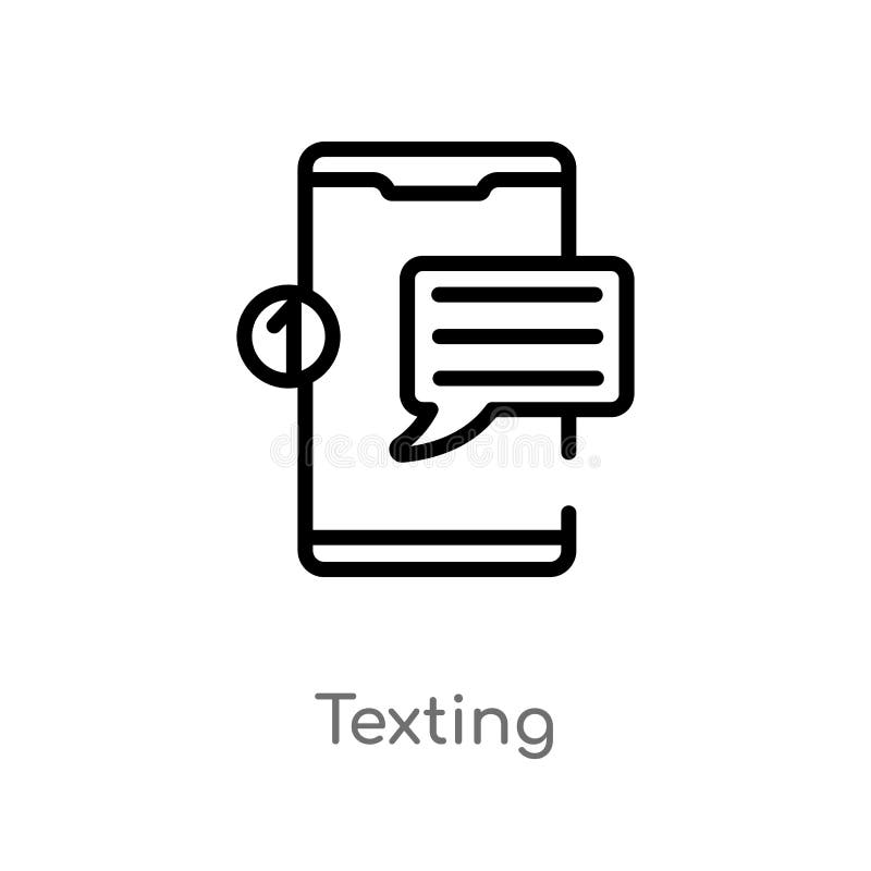 Cell Phone Texting Clipart Black And White
