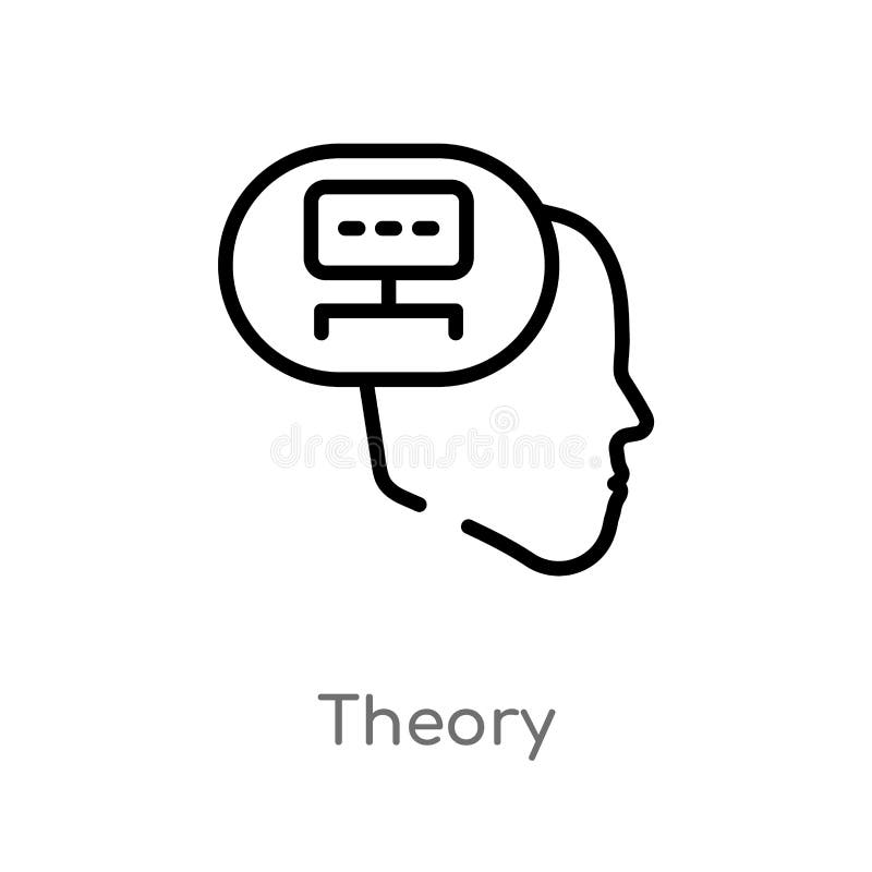 Outline Theory Vector Icon. Isolated Black Simple Line Element ...