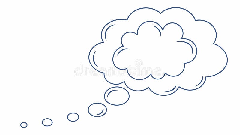 Outline Thought Bubble, Idea Icon Vector, Brainstorming Element, Vector ...