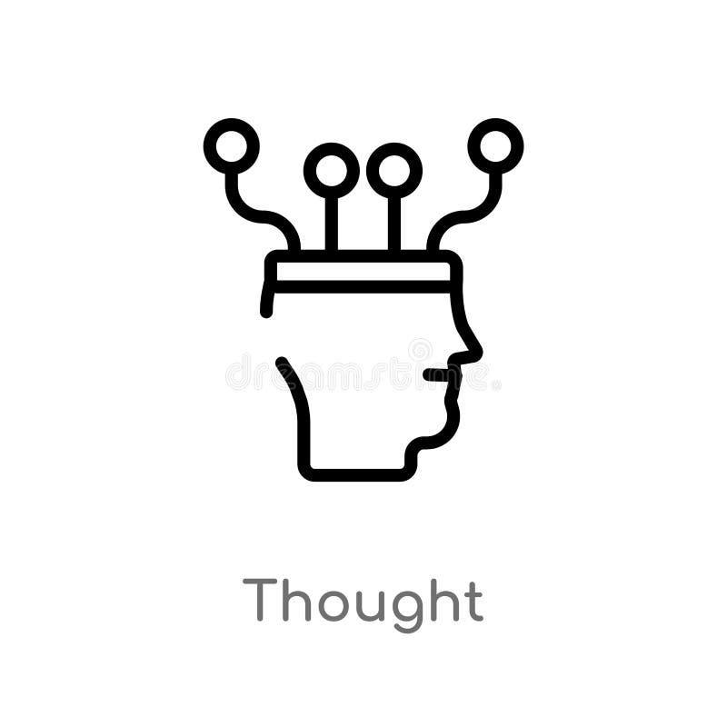 Black Thought Isolated Vector Icon. Simple Element Illustration from ...