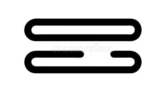 Outline of Three Parallel Horizontal Lines, Representing Equality or ...