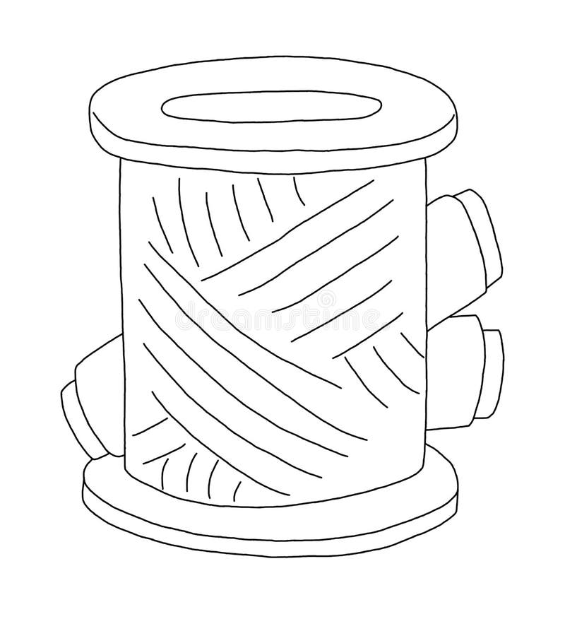 Three spools of thread stock vector. Illustration of embroidery - 4937049