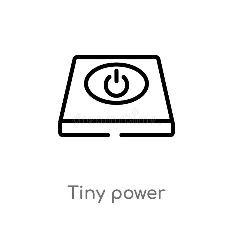 Outline Tiny Power Vector Icon. Isolated Black Simple Line Element ...