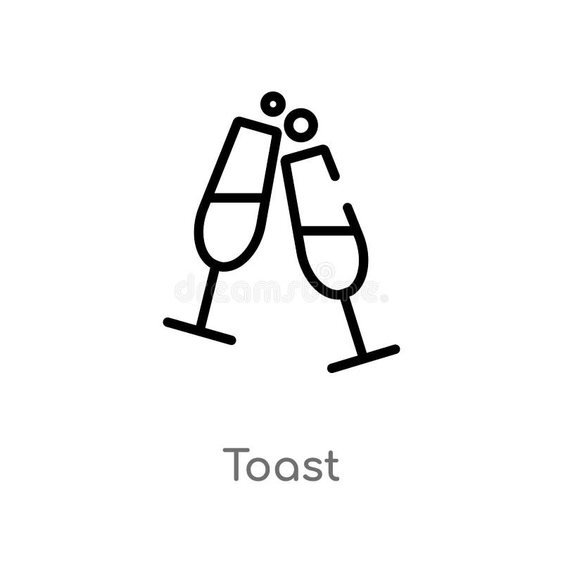 Toast Icon in Different Style Vector Illustration. Two Colored and ...
