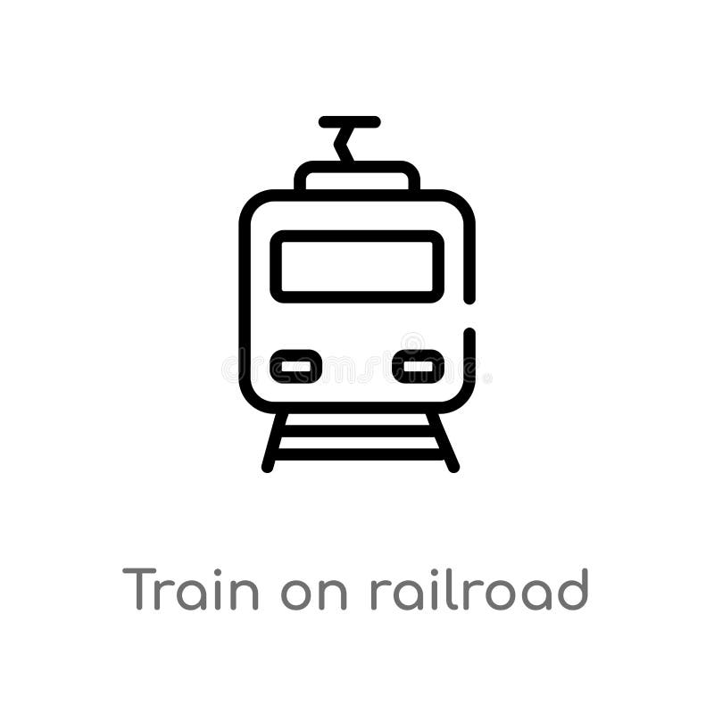 Railroad vector symbol stock vector. Illustration of railway - 7636970