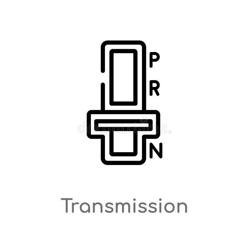 Outline Transmission Vector Icon. Isolated Black Simple Line Element ...