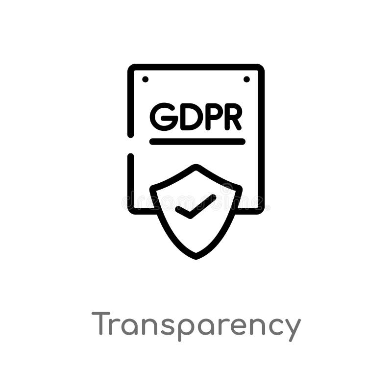 Outline Transparency Vector Icon. Isolated Black Simple Line Element ...