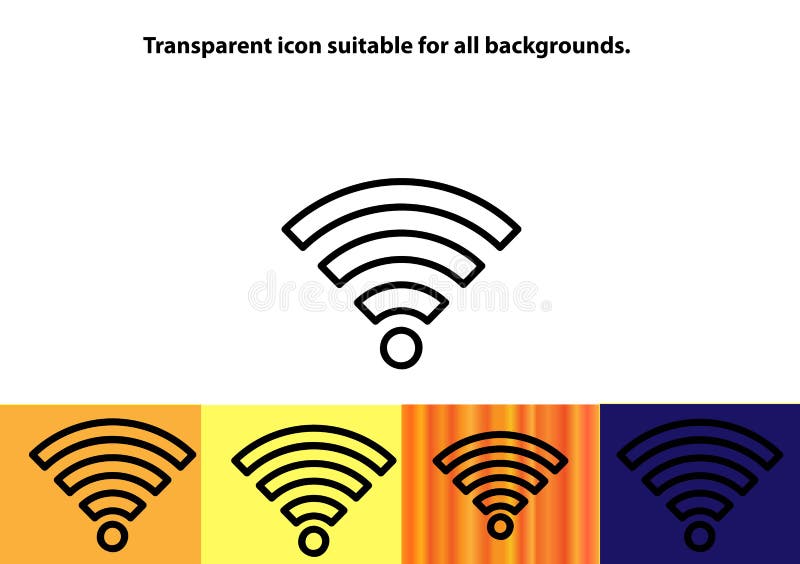 Outline Transparent Wifi Symbol. Stock Vector - Illustration of wave ...