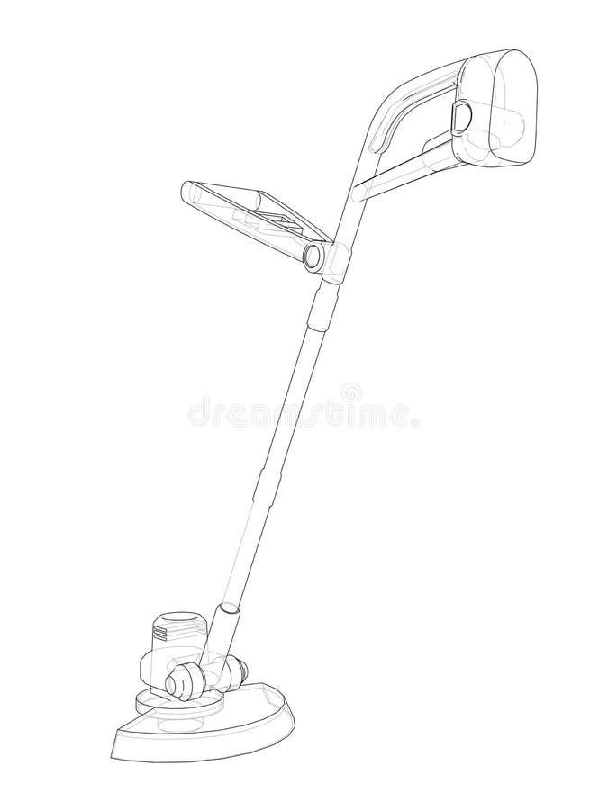 Trimmer Hedge Drawing Patents Sketch Coloring Page