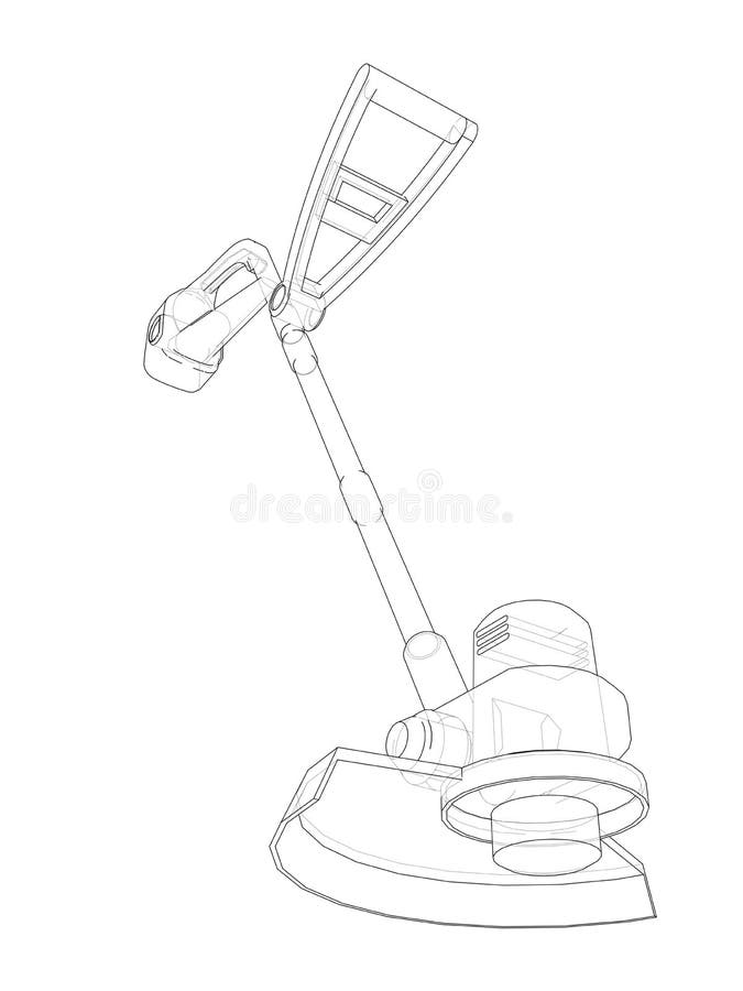 Trimmer Hedge Drawing Patents Sketch Coloring Page