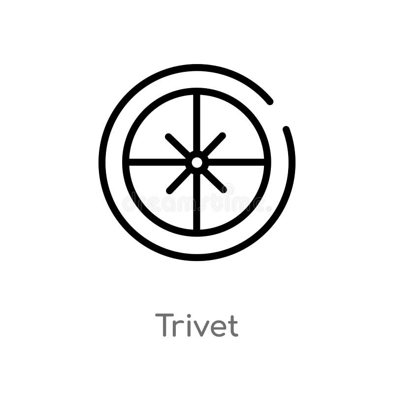 Outline Trivet Vector Icon. Isolated Black Simple Line Element ...