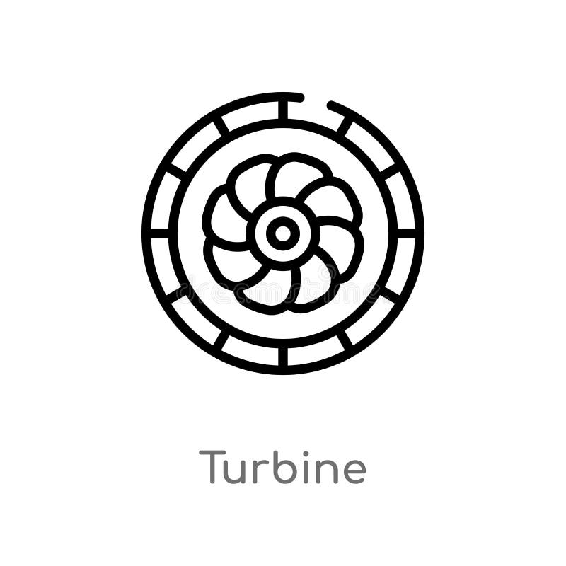 Turbine Isolated Icon. Simple Element Illustration from Electronic ...