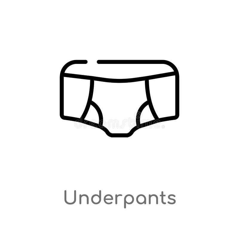 Underpants Icon in Different Style Vector Illustration. Two Colored and Black Underpants Vector ...