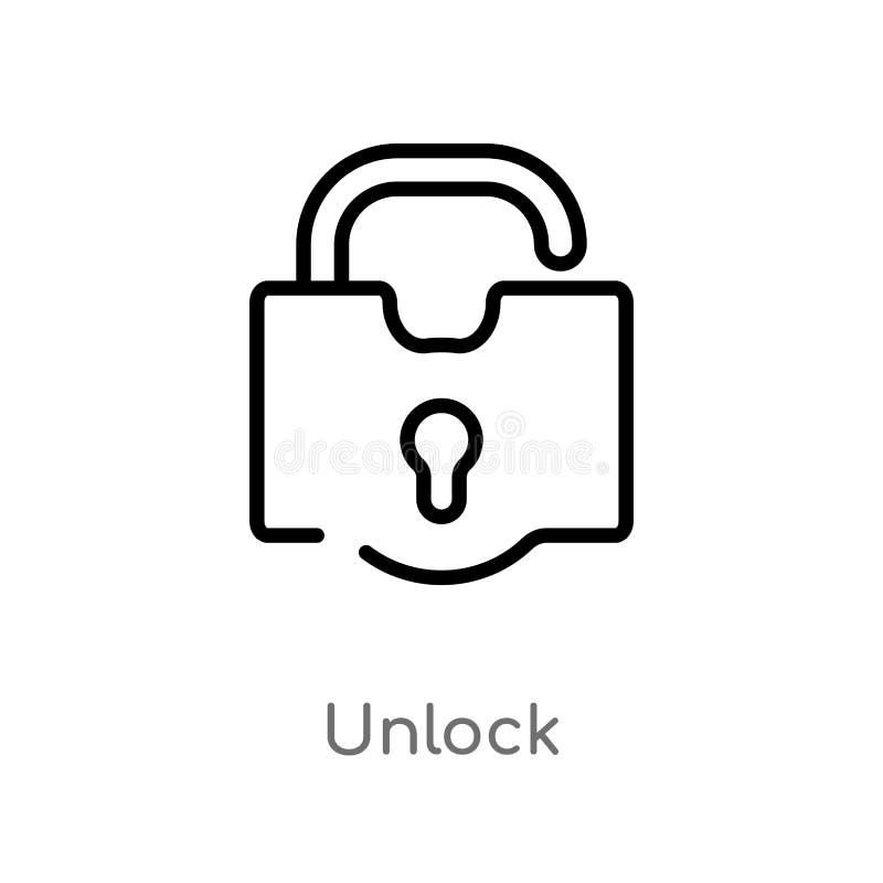 Unlock Icon on White Background. Simple Element Illustration from ...