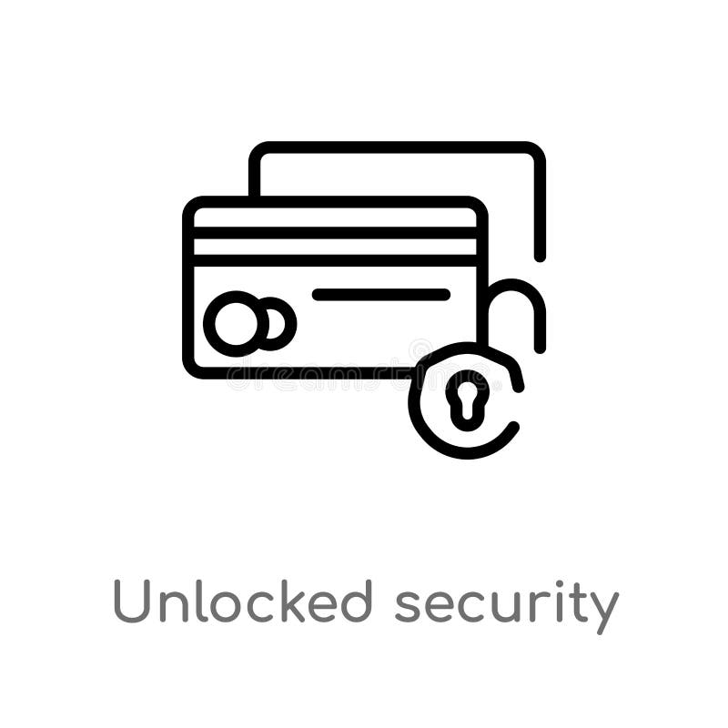 Outline Unlocked File Vector Icon. Isolated Black Simple Line Element ...