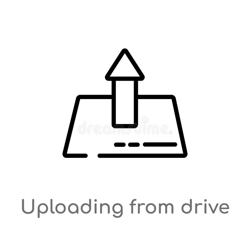 Outline Drive through Vector Icon. Isolated Black Simple Line Element ...