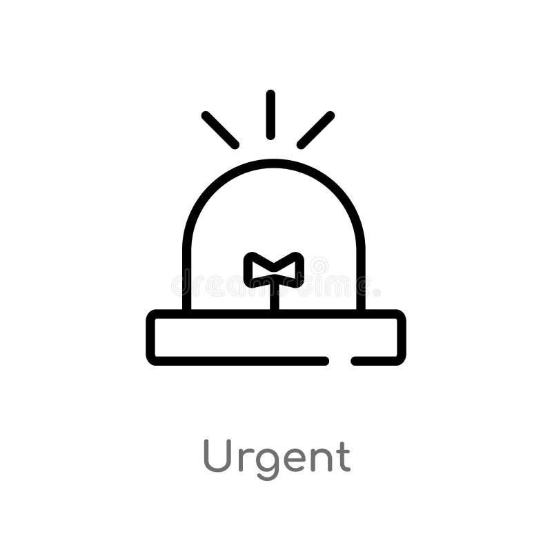 Outline Urgent Vector Icon. Isolated Black Simple Line Element ...