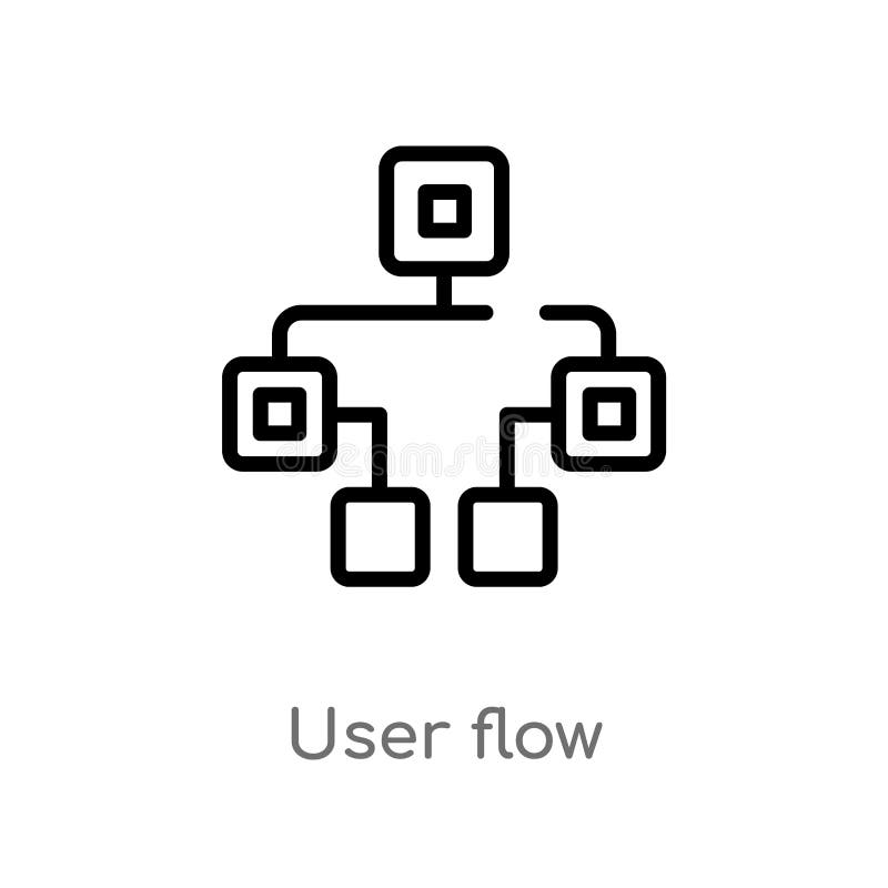 User Flow Icon. Trendy Modern Flat Linear Vector User Flow Icon Stock ...
