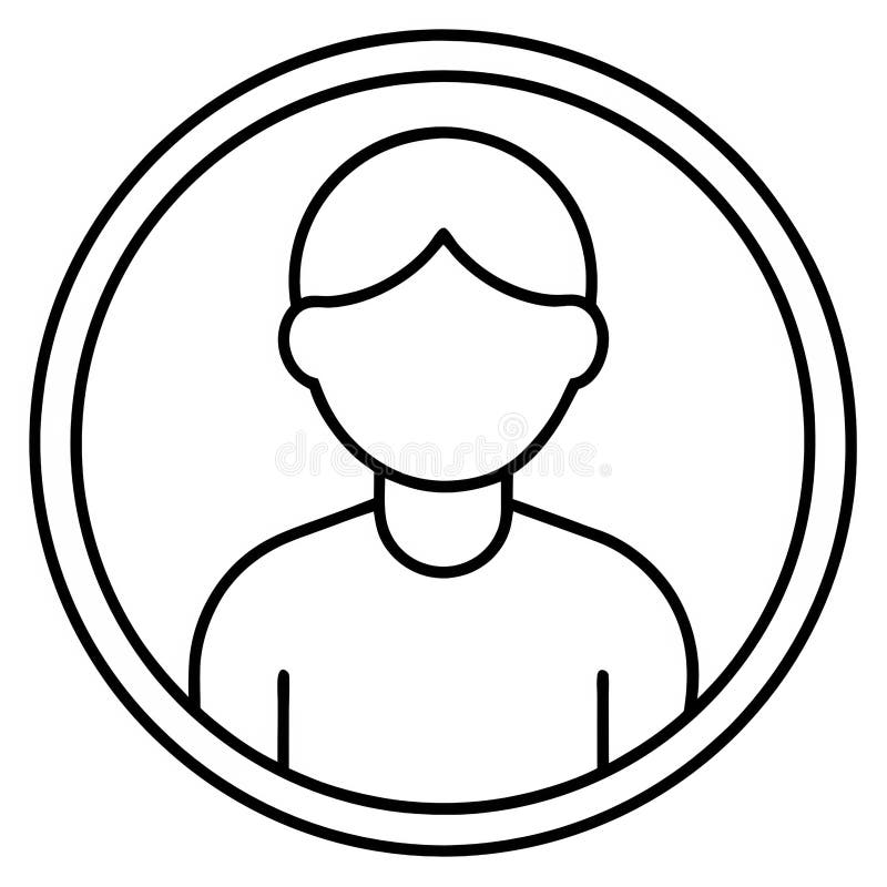 Outline of a User Profile Icon Representing Identity and Personal ...