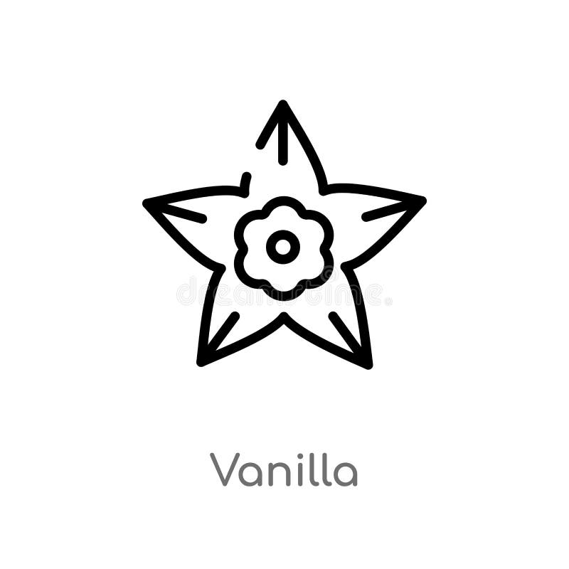 Outline Vanilla Vector Icon. Isolated Black Simple Line Element ...