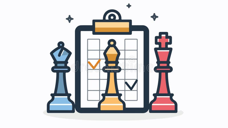 Chess Plan Sheet Clipboard Icon for Strategy and Game Management Stock ...