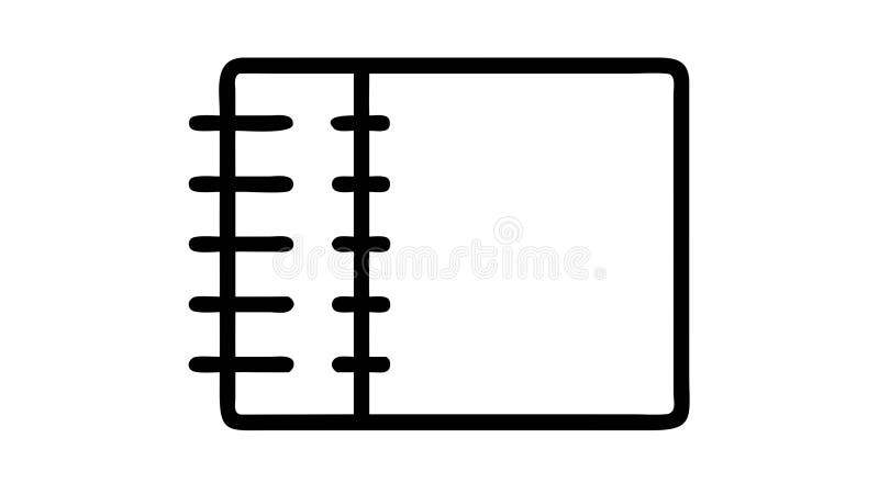 Outline Vector Icon of a Lined Notebook, Vector Design Generative AI ...