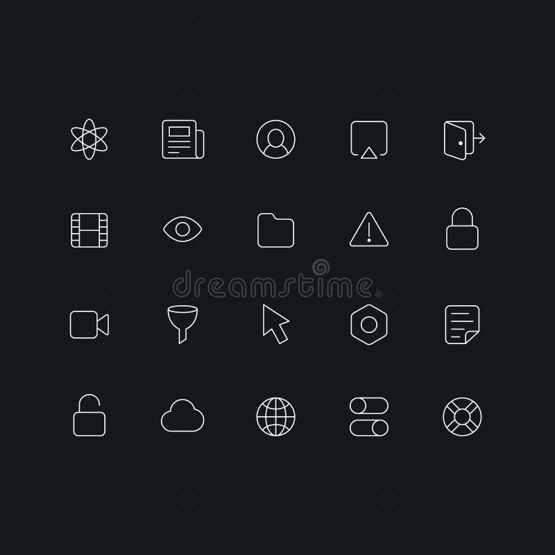 Outline Vector Apps Shop Icon Stock Vector - Illustration of audio ...